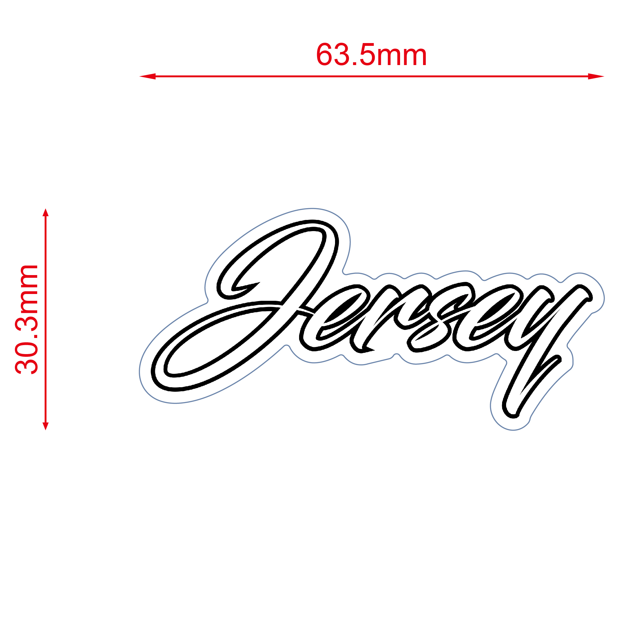 Simple Jersey Script Sticker – Stay Jersey